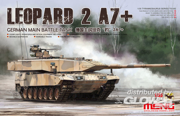 Meng German Main Battle Tank Leopard 2A7+ 1/35 Model Kit Panzer 1:35 ...