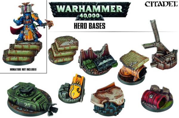 Warhammer 40.000 Hero Bases Round Bases (8 Bases) Games Workshop Base ...